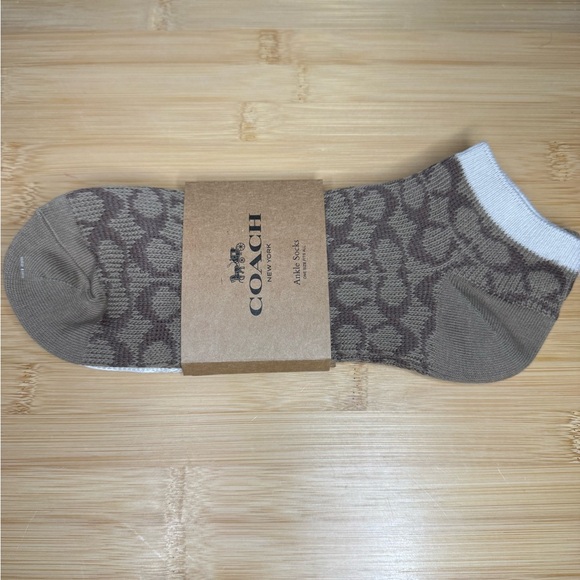Coach | Accessories | Coach Tan And White Patterned Mens Socks | Poshmark